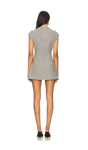 Line & Dot Damson Mini Dress - Grey