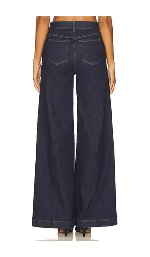 Spanx Pull-on Wide Leg Jeans In Dark Wash