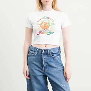 Casablanca Orange Mascot Cropped T-shirt