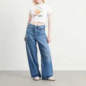 Casablanca Orange Mascot Cropped T-shirt