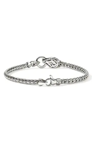 John Hardy Sterling Diamond & Sapphire Naga Bracelet - Silver
