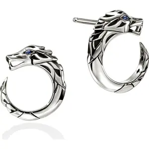 John Hardy Naga Hoop Earrings - Silver