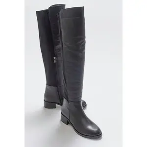 FOREVER & ALWAYS SHOES Leather Knee High Boot