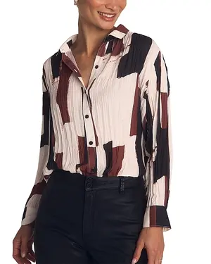 Bella Dahl Pleated Button-down Shirt