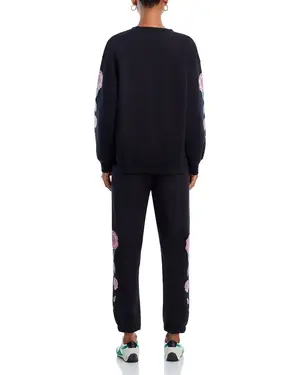 Aqua Rose Graphic Sweatshirt