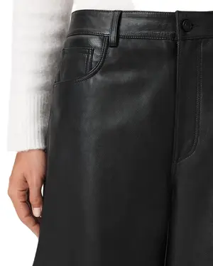 ALLSAINTS Jet Lea Leather Barrel Pants