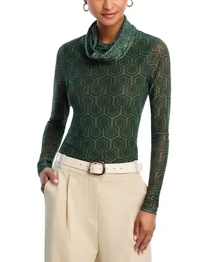 Green Mesh Tops For Women