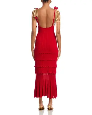 Aqua X Angelica Hicks Crochet Maxi Dress