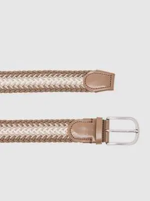 REISS Ellis Woven Stripe Belt