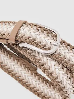 REISS Ellis Woven Stripe Belt