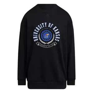 Adidas Kansas Jayhawks Oversized Crewneck Pullover