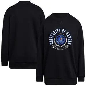 Adidas Kansas Jayhawks Oversized Crewneck Pullover