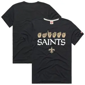 HOMAGE New Orleans Saints Nfl Asl Collection Tri-blend T-shirt - Black