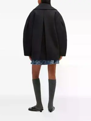 GANNI Balloon-sleeve Double-breasted Coat