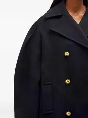 GANNI Balloon-sleeve Double-breasted Coat