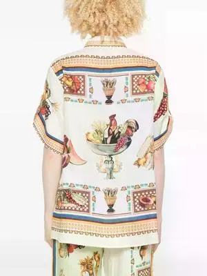 ALEMAIS Mercado Fruit-print Shirt - White