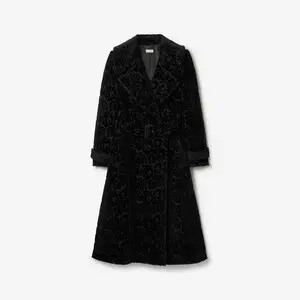 Burberry Vine Silk-blend Velvet Tailored Coat