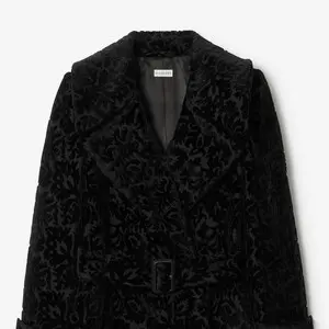 Burberry Vine Silk-blend Velvet Tailored Coat