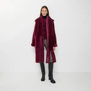 Burberry Detachable Scarf Shearling Jacket