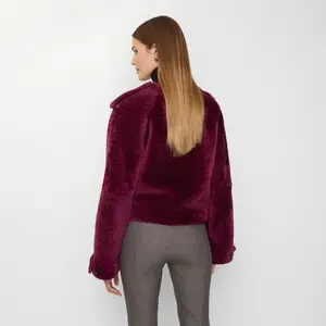 Burberry Detachable Scarf Shearling Jacket