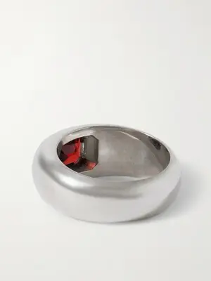 LOREN STEWART Gentry Sterling Garnet Ring