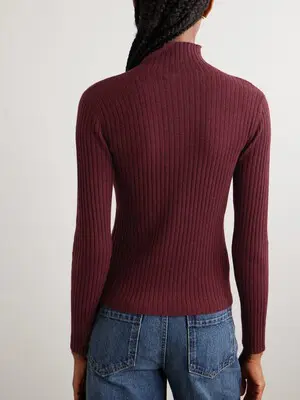 Arch4 Ariana Ribbed Cashmere Turtleneck Sweater