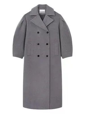Ganni Notched Lapel Coats For Women