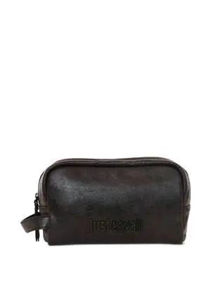 Just Cavalli Logo-embossed Wash Bag - Black