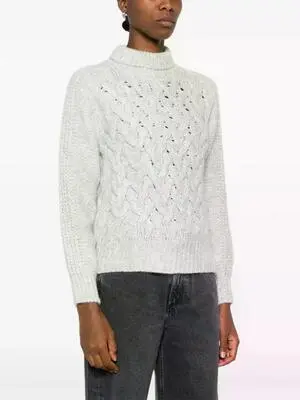 Eleventy Cable-knit Turtleneck Sweater