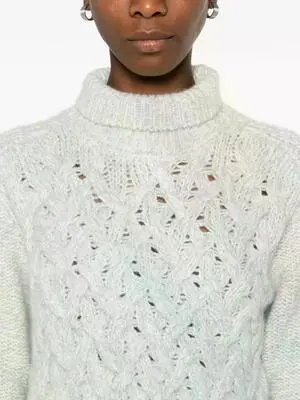 Eleventy Cable-knit Turtleneck Sweater