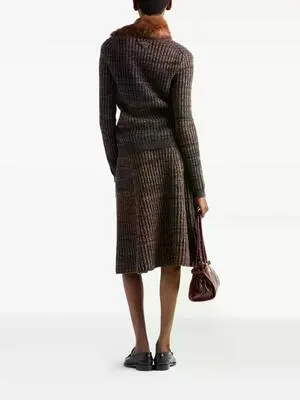 Prada Rib-knit V-neck Cardigan - Blue