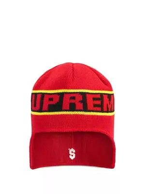 Supreme Earflap Beanie - Red