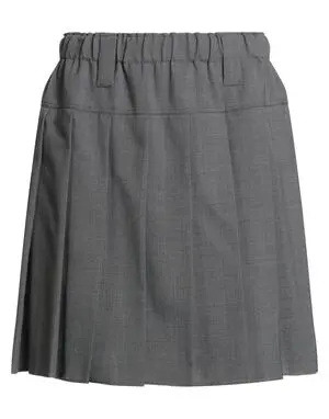 Brunello Cucinelli Pleated Mini Skirt In Virgin Wool Polyester