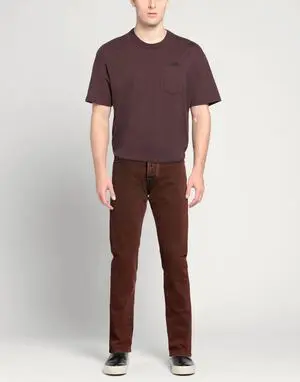 MOORER Military Cotton Elastane Tapered Jeans - Brown