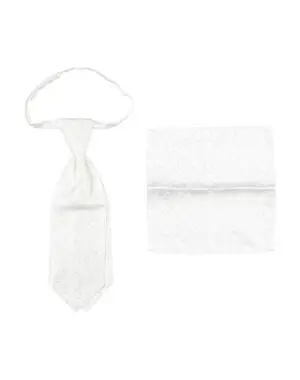 WILVORST Jacquard Cravat Set - White