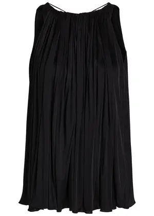 Loewe Halter Ruched Satin Top