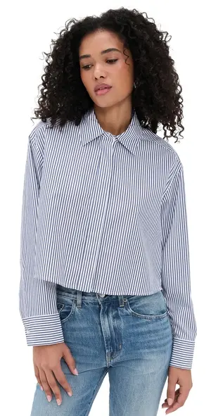 A.L.C. Maude Striped Poplin Top