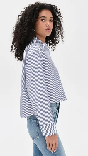A.L.C. Maude Striped Poplin Top