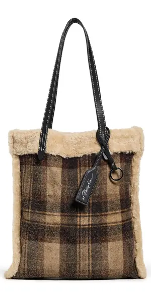 3.1 Phillip Lim Slim Shearling Tote - Brown Multi
