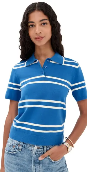 Women's Striped Polo Shirts