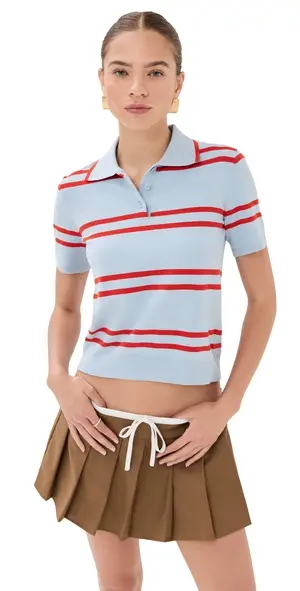 Women's Striped Polo T-Shirts