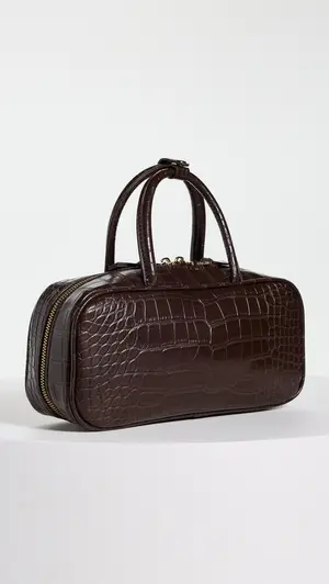 Dolce Vita Flyn Handbag - Espresso Croco Leather