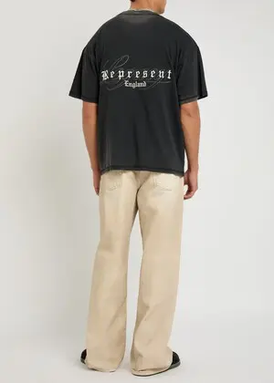REPRESENT Legacy Overprint Logo Cotton T-shirt