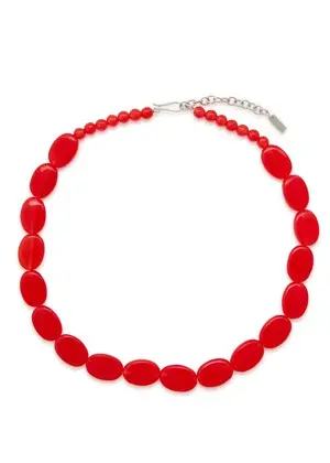 Completedworks Beaded Agate Necklace - Red