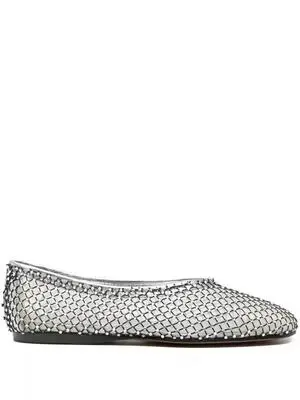 FORTE_FORTE Mesh-embellished Ballerina Flats - Black