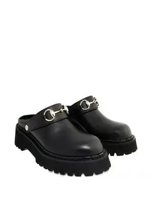 Gucci Horsebit Platform Mules - Black