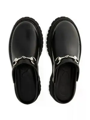Gucci Horsebit Platform Mules - Black