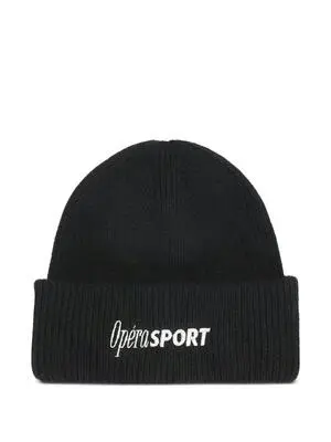 OPÉRASPORT Andrè Embroidered-logo Beanie - Black