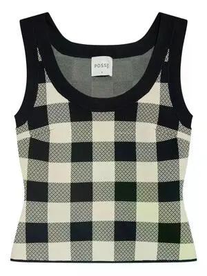 Posse Gingham Sleeveless Top