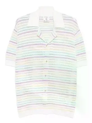 Casablanca Striped Short-sleeve Shirt - White